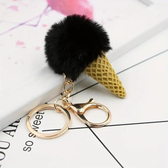 Accessories | New Ice Cream Charm Keychain Black | Poshmark